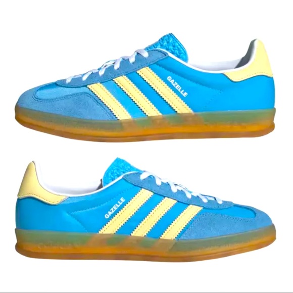 adidas | Shoes | Adidas Gazelle Indoor Blue Burst Yellow | Poshmark